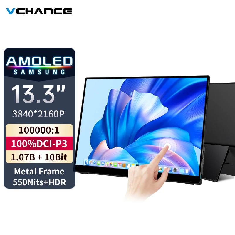 13-3-Zoll-4k-oled-tragbarer-Monitor-mit-Metallrahmen-Touchscreen-550nit ...