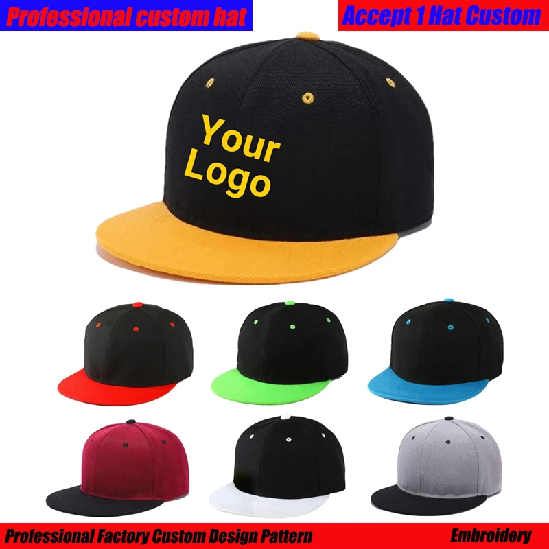 Men Women Custom Personalized Logo Caps Team Embroidery Printed ...