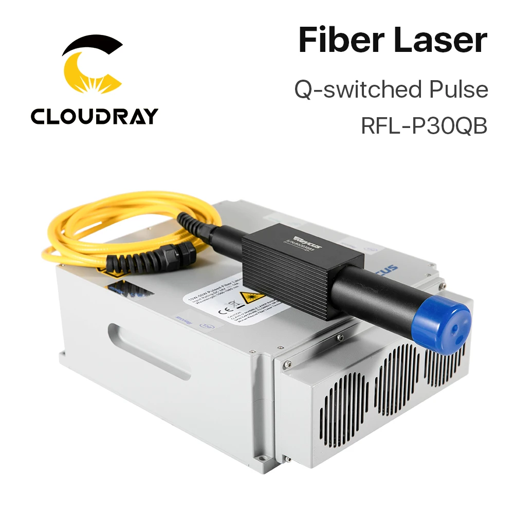 Cloudray Original Raycus 20w 30w 50w 1064nm Q-switched Pulse Fiber Laser Source Built-in Red ...