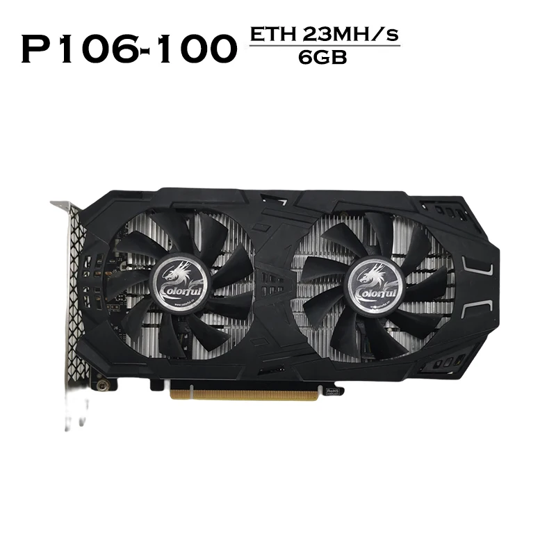 P106 100 비디오 카드용 GTX 1060, P106 100, 6GB 마이닝 GPU ETH 23mh/S 그래픽 카드, GP106 ETC ETH 코인 마이너 이더리움 ...