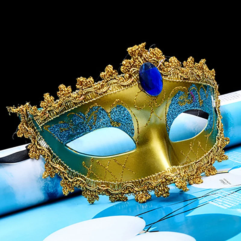 Royal Blue And Gold Masquerade Masks