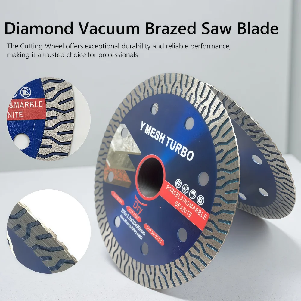 Diamond Saw Blade Y Mesh Turbo 105mm Stone Cutting Disc Toothless Cut ...