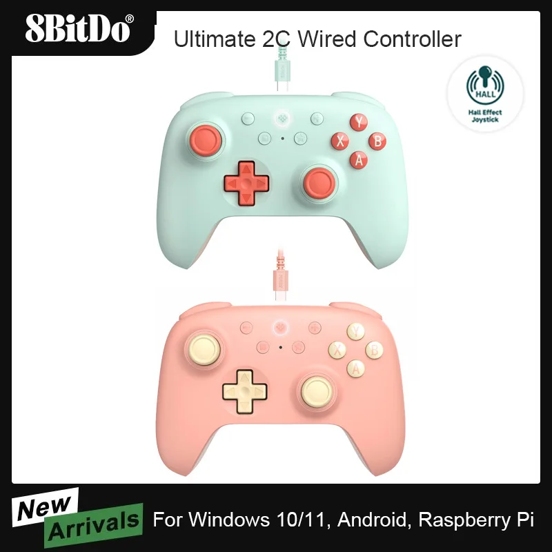 8BitDo-Ultimate-2C-Wired-Gaming-Controller-Gamepad-with-Hall-Effect ...