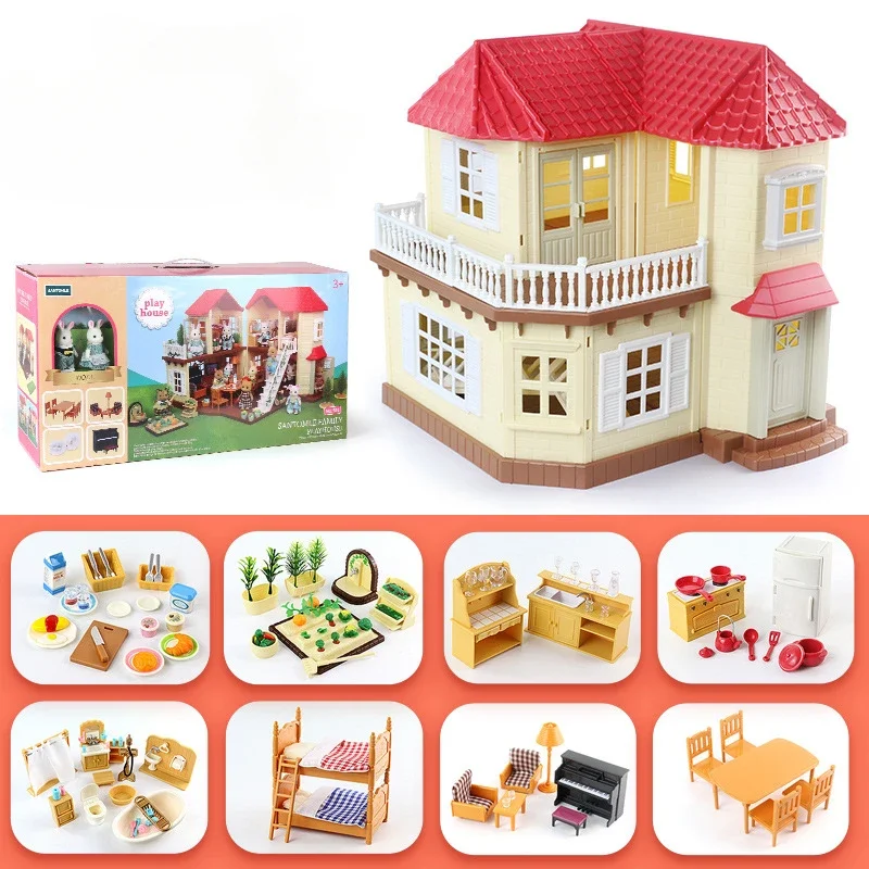 Forest-Animal-Villa-Set-DIY-Toy-Mini-Simulation-Furniture-Bedroom-Set ...
