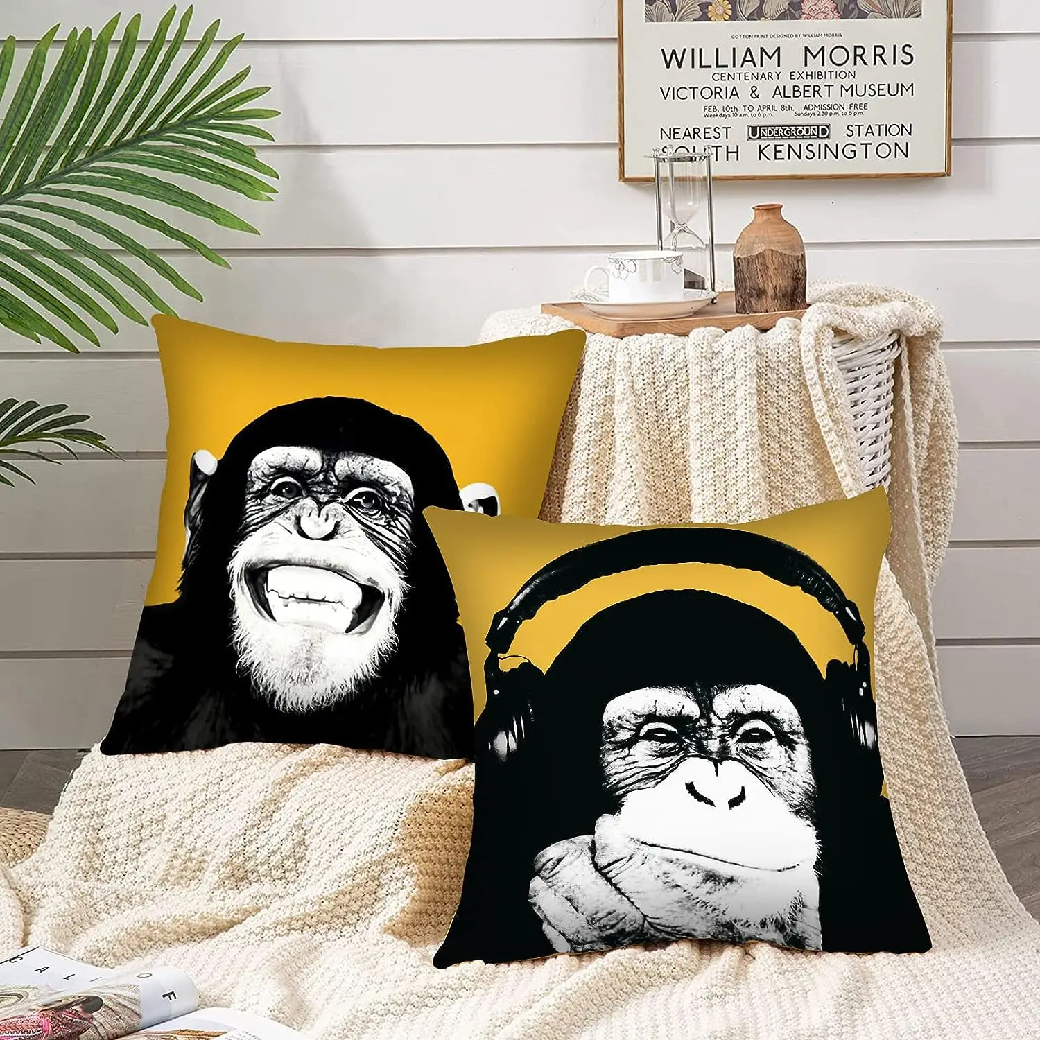 Monkey-Pillowcase-Decorative-Popular-Color-Throw-Pillowcase-Funny ...