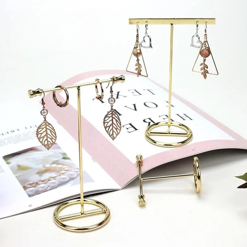 Metal-Cool-Earring-Holder-Women-Gift-Jewelry-Organizer-Gold-Color-Ear ...