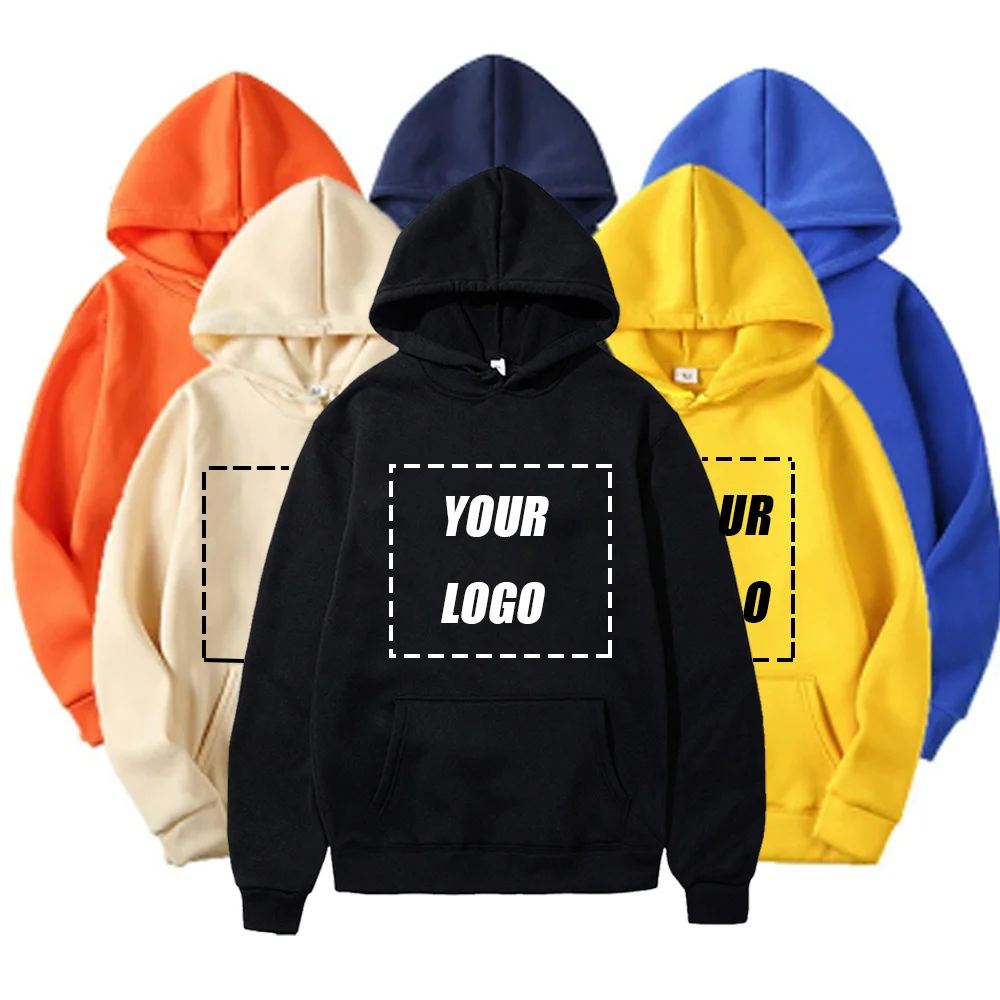 Custom-LOGO-Hoodies-Diy-Text-Couple-Friends-Family-Design-Image-Print ...