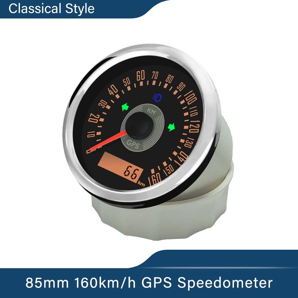 Waterproof-85mm-Classical-GPS-Speedometer-150MPH-160MPH-160km-h-200km-h ...