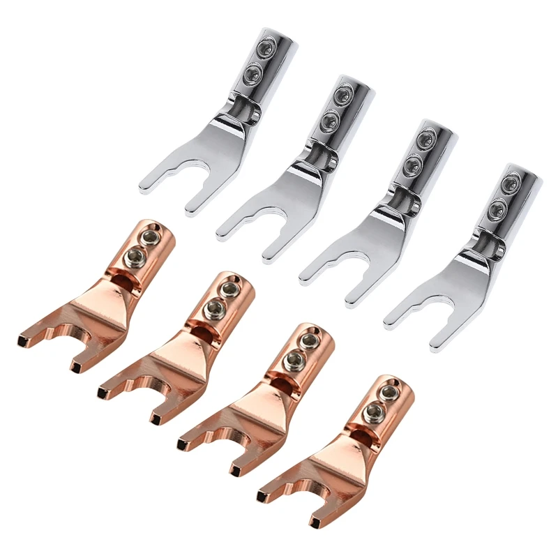 Speaker-Connector-Y-Rhodium-Plated-Fork-Connector-Speaker-Screw-Locking ...