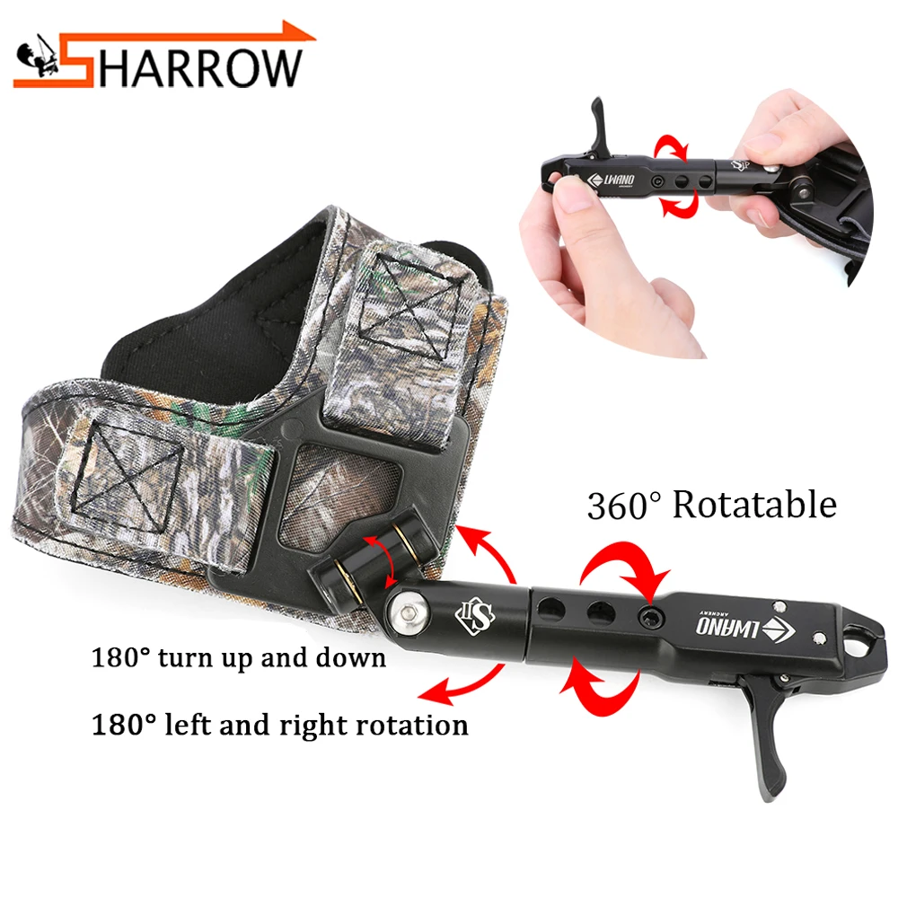1pc Archery Bow Release Aid Compound Bow Wristband Trigger Left Right ...