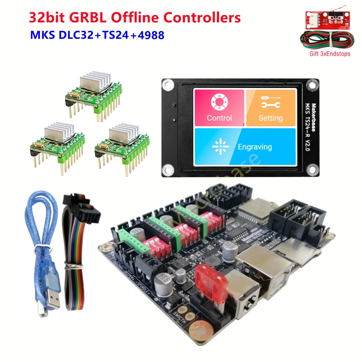 CNC3018 PRO 3020 MAX offline controller GRBL 32 bits control card MKS ...