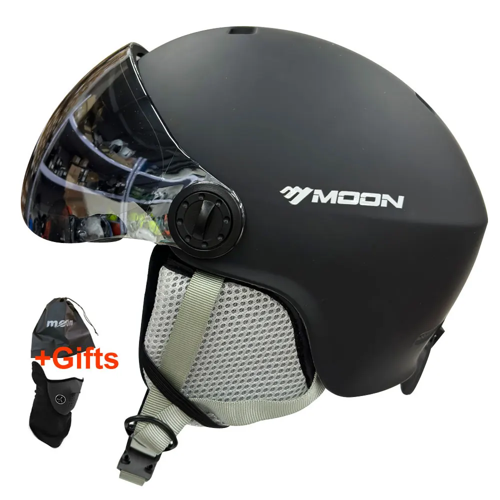 MOON Skiing Helmet Goggles PC+EPS High-Quality Ski Helmet Safety ...