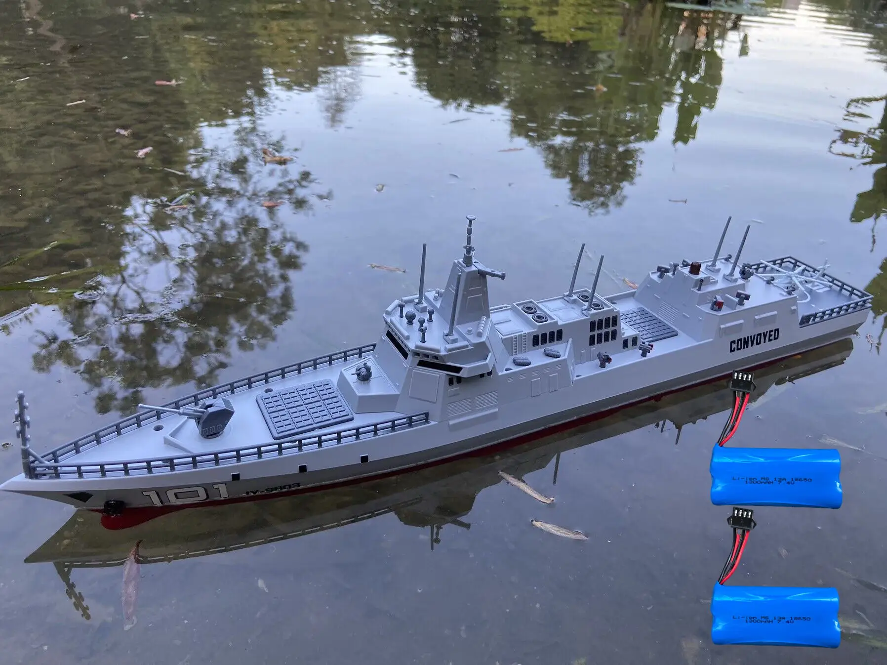 Large 60CM remote-controlled warship missile destroyer 2.4G remote ...