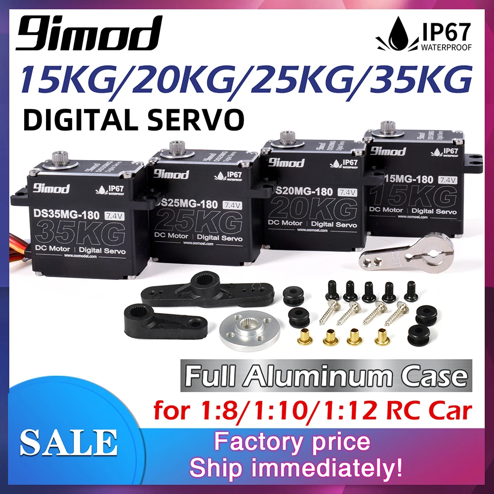 9imod Waterpoof Arduino Servo 35kg 25kg 20kg 15kg Full Al Rc Steering ...