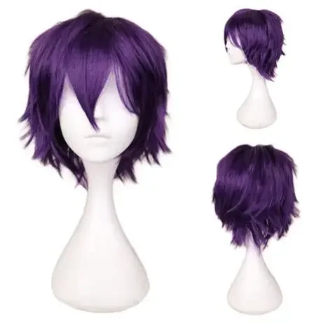 Cosplay-Short-Men-boys-purple-Cosplay-Wig-anime-Party-Costume-High ...