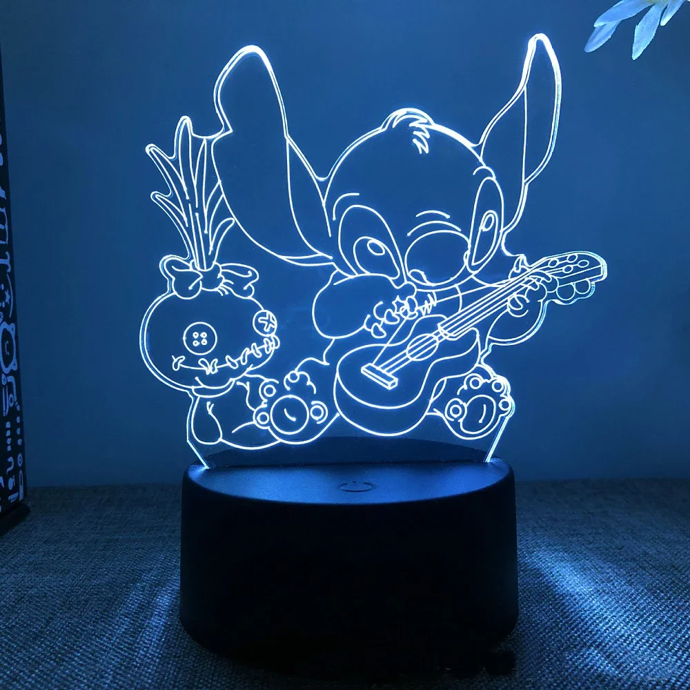 Anime-Kawaii-Stitch-Lilo-and-Stitch-3D-Illusion-Bedroom-Decoration-Desk ...