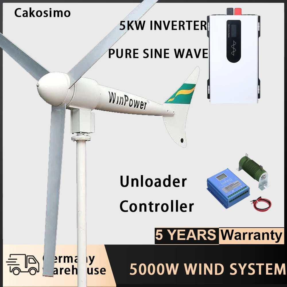 5000W Wind Turbine Off System Hybrid Controller 5000W Pure Sine Wave ...