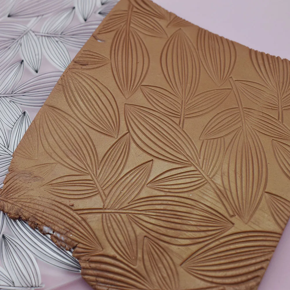 Leaf-Polymer-Clay-Stamp-Sheet-Texture-Emboss-Mat-for-Costume-Jewelry ...