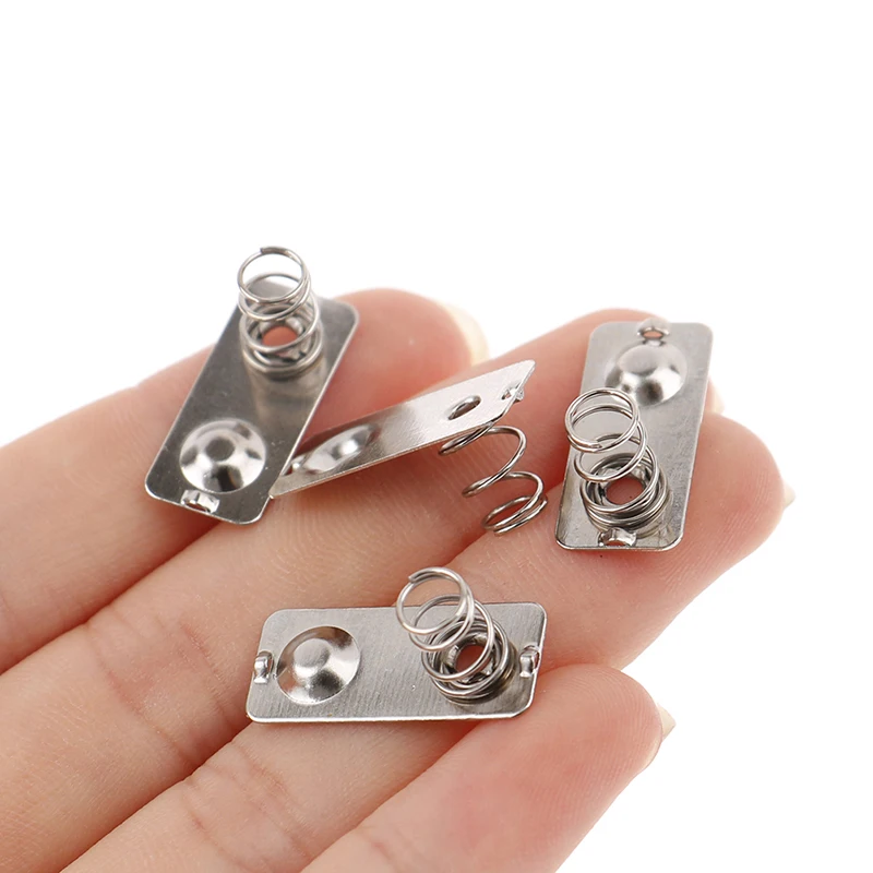10pc-Replacement-Metal-Batteries-Spring-Contact-Plate-Silver-Suitable ...