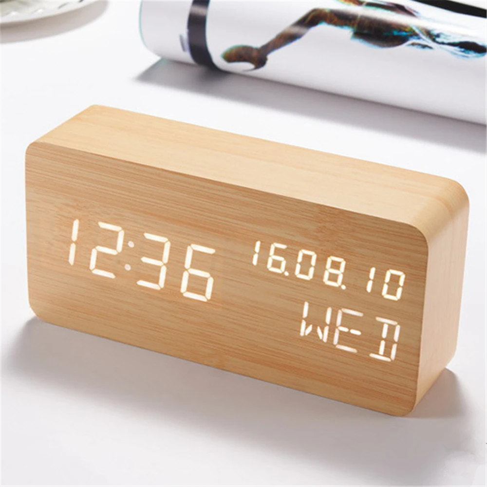 Creative-Wooden-Alarm-Clock-Desktop-Electronic-Clock-with-Date ...