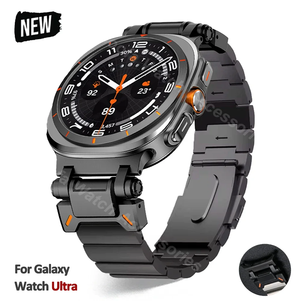 Titanium-Business-Strap-for-Samsung-Galaxy-Watch-Ultra-47mm-No-Gap ...