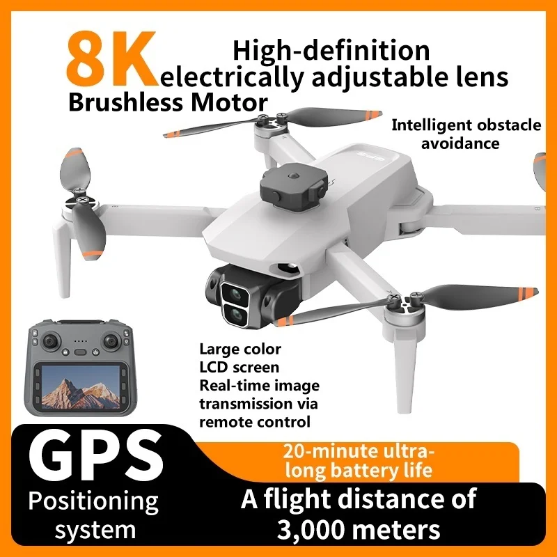 Professional GPS Large LCD Screen Remote Drone Brushless Motor 5G WIFI ...