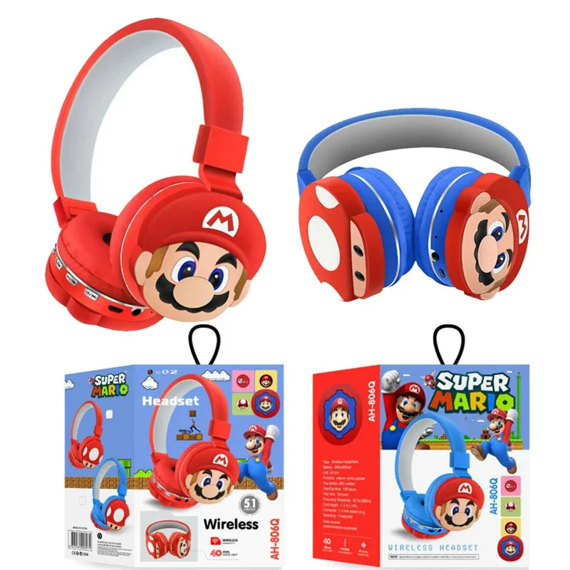 Super-Mario-Bros-fone-de-ouvido-sem-fio-Bluetooth-infantil-bonito ...