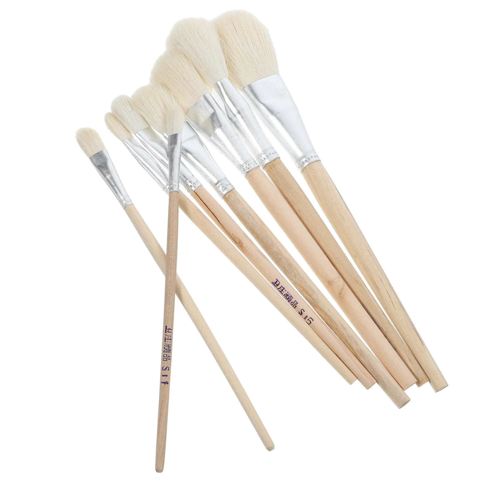8-Pcs-Wool-Paint-Brush-Glaze-Watercolor-Household-Home-Delineating ...