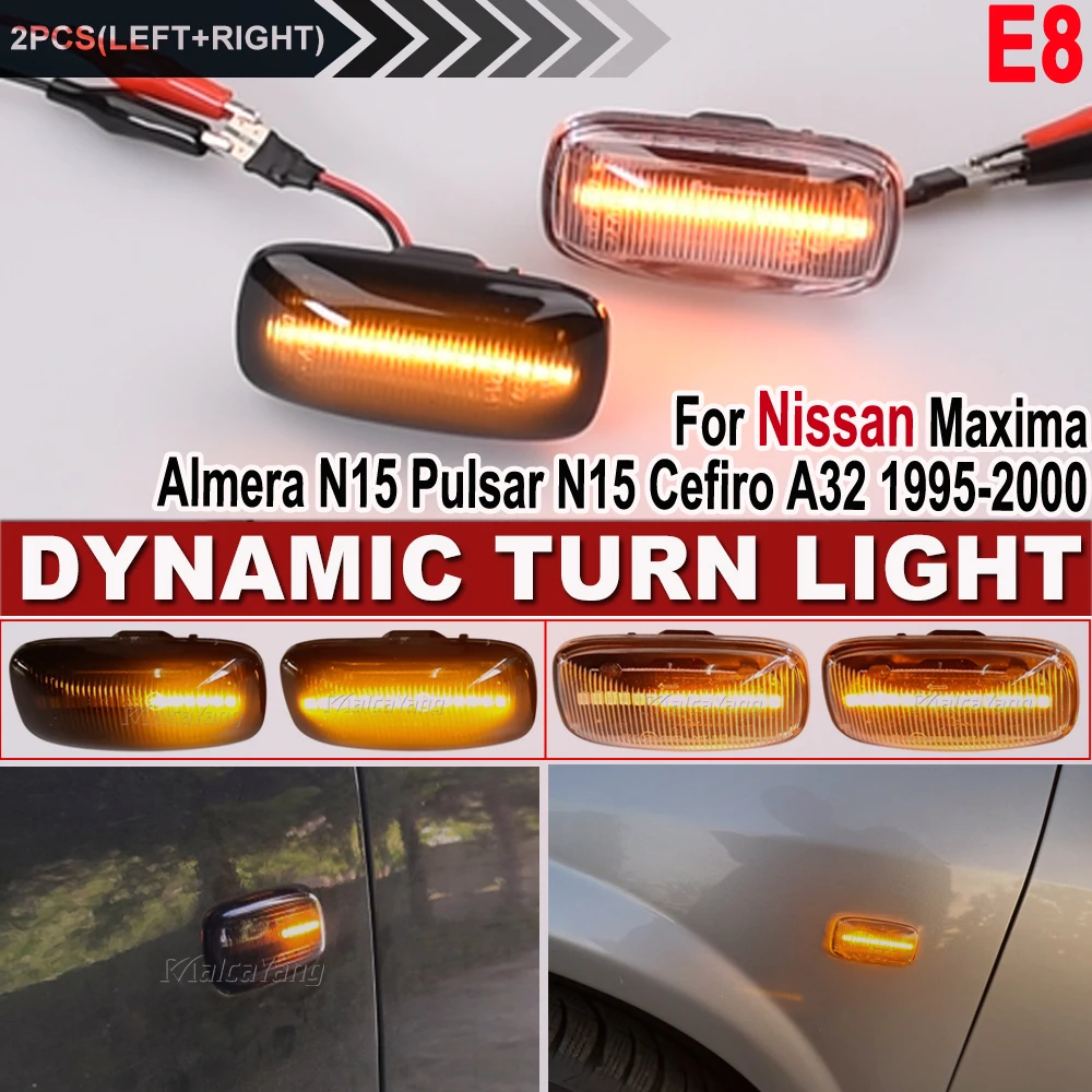 LED-Side-Marker-Dynamic-Turn-Signal-Light-Lamp-For-Nissan-Skyline-R34 ...