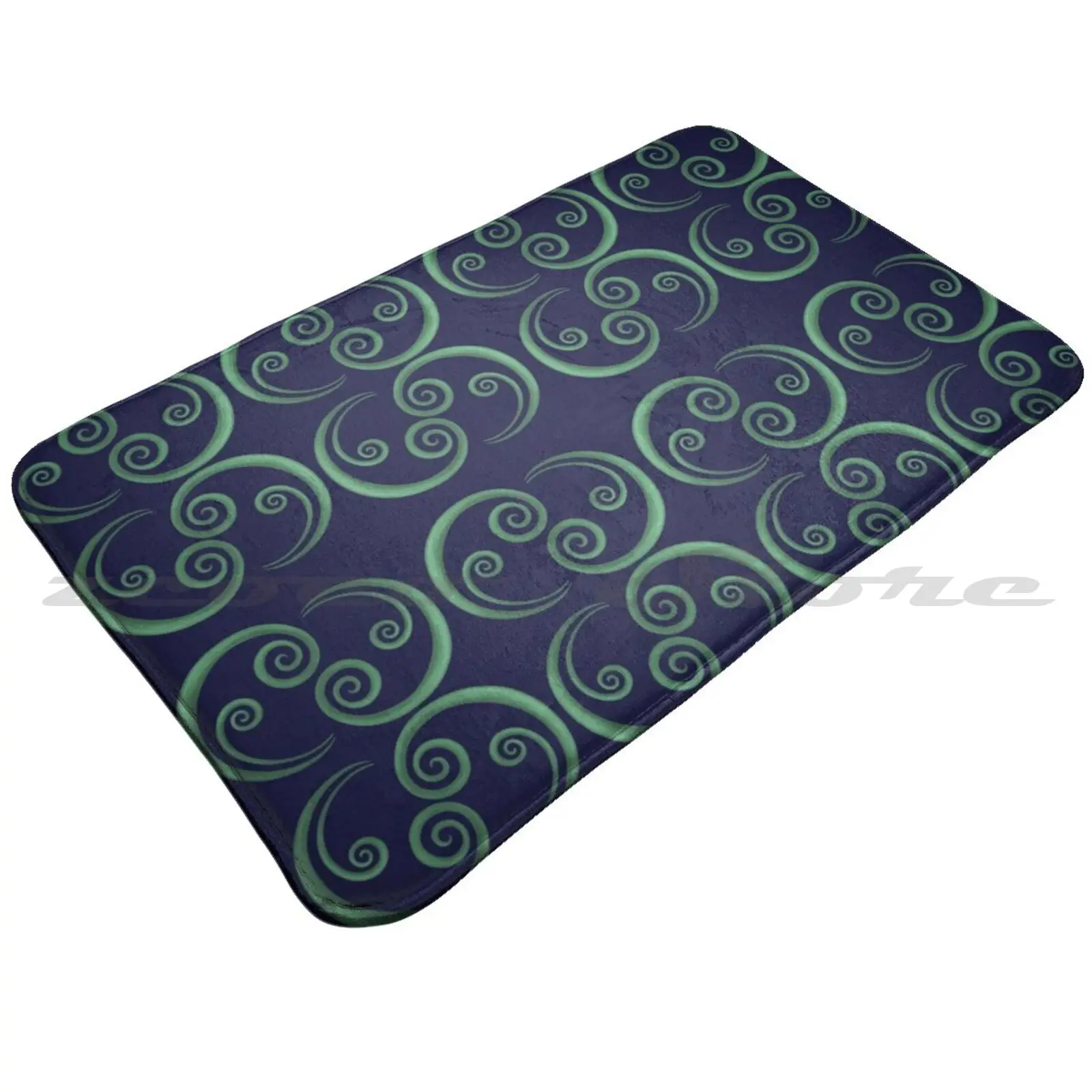 Koru-Navy-Background-Carpet-Rug-Non-Slip-Water-Absorb-Door-Mat-Koru ...