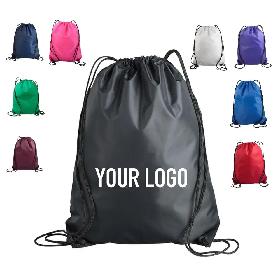 Wholesale 500pcs/lot Custom Promotion Bags 210D DIY Nylon Drawstring ...