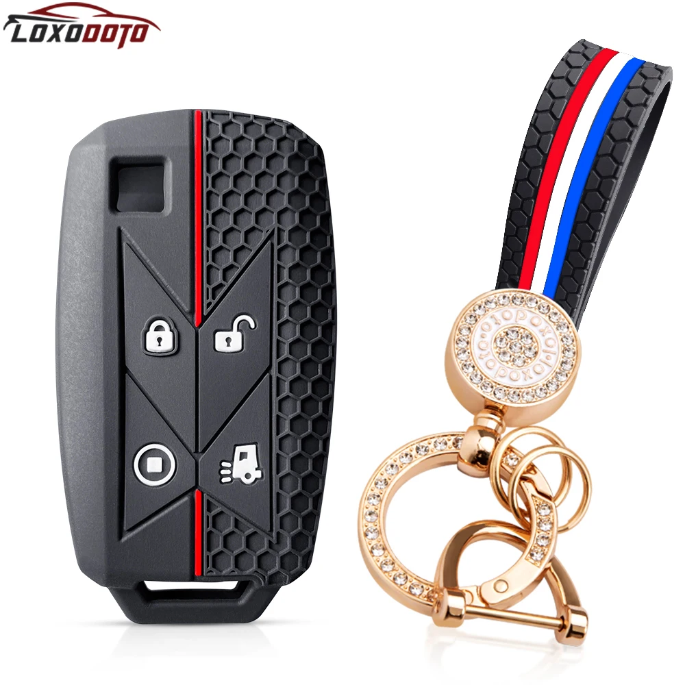 silicone-car-remote-key-cover-holder-caps-key-case-keychain-shell-for ...