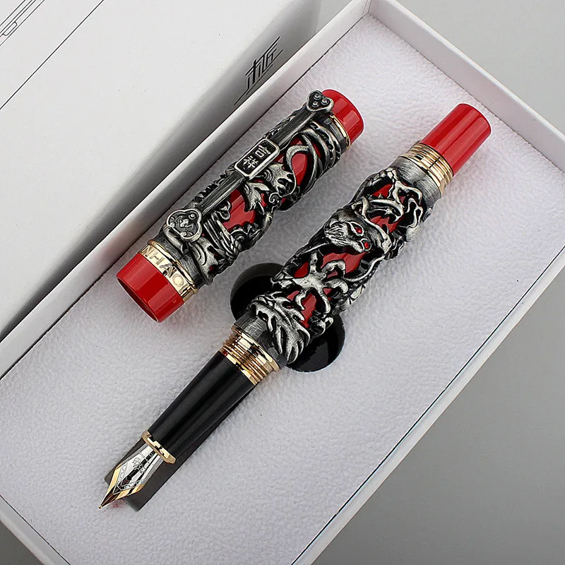 Luxury-BRAND-Jinhao-Dragon-Phoenix-Fountain-Pen-Writing-Ink-Pens-M-Nib ...