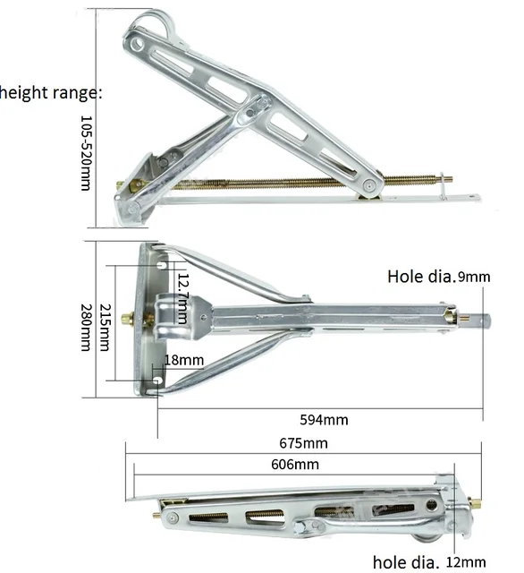 1545lb/700kg Caravan Foot Support Trailer Supports Jack , 43% OFF