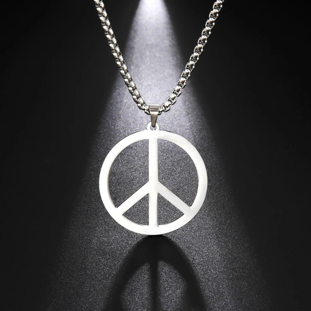 Vassago-Hippie-Style-Peace-Sign-Necklace-Peace-Symbol-Jewelry-Stainless ...