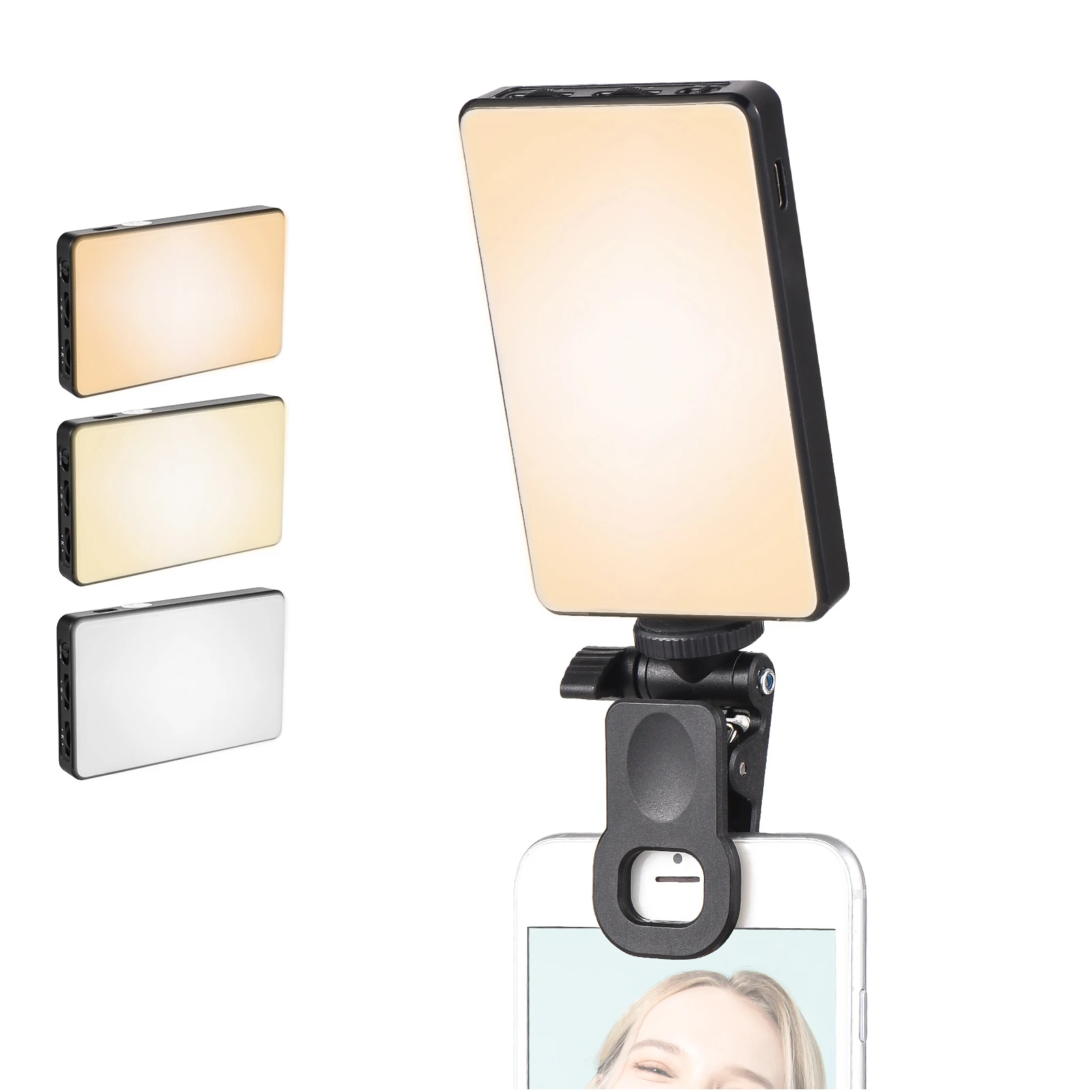 Mini luz LED con Clip para teléfono móvil, luz de Selfie regulable de ...