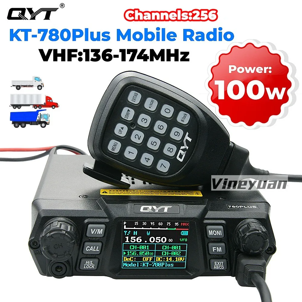 QYT KT-780 Plus 100 Watts Super High Power VHF136-174mhz Car Radio ...