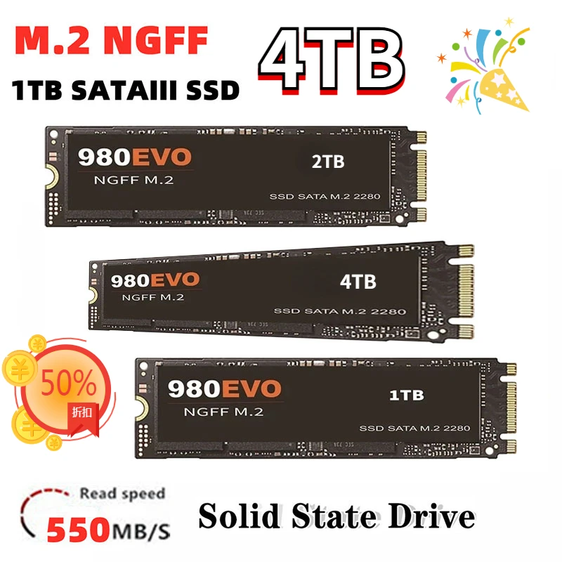 New SSD M2 NGFF 980 EVO Plus 4TB Internal Solid State Drive 1TB Hdd ...