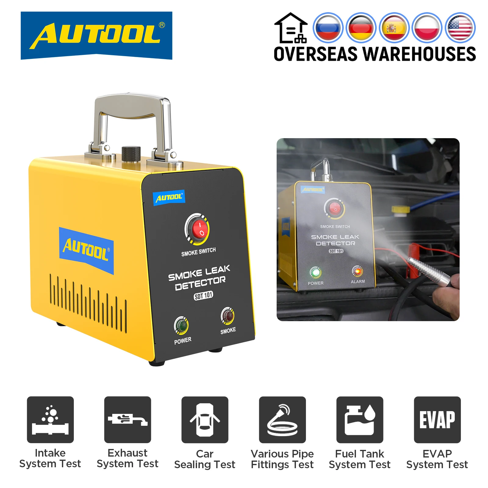 AUTOOL-SDT101-Car-Smoke-Leak-Detector-EVAP-Vacuum-Leakage-Diagnostic ...