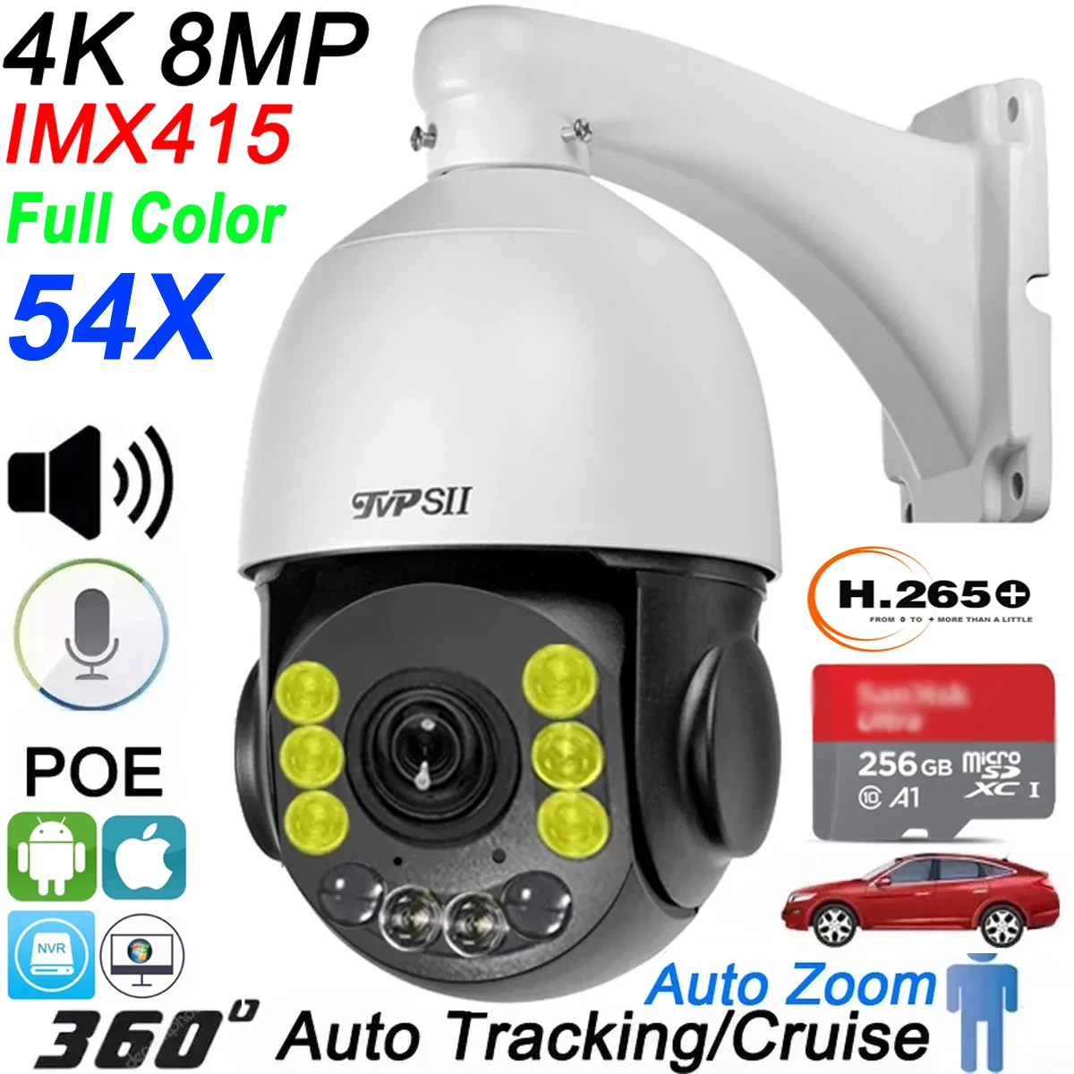 Full-Color-Auto-Tracking-Cruise-8MP-4K-54X-Optical-Zoom-Rotation-Audio ...