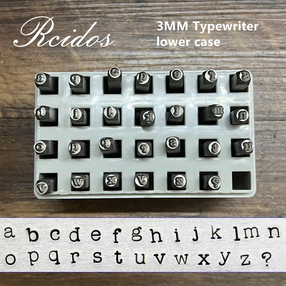 RCIDOS 3MM Typewriter Letter Metal Stamp Set,DIY Jewelry Steel punch ...
