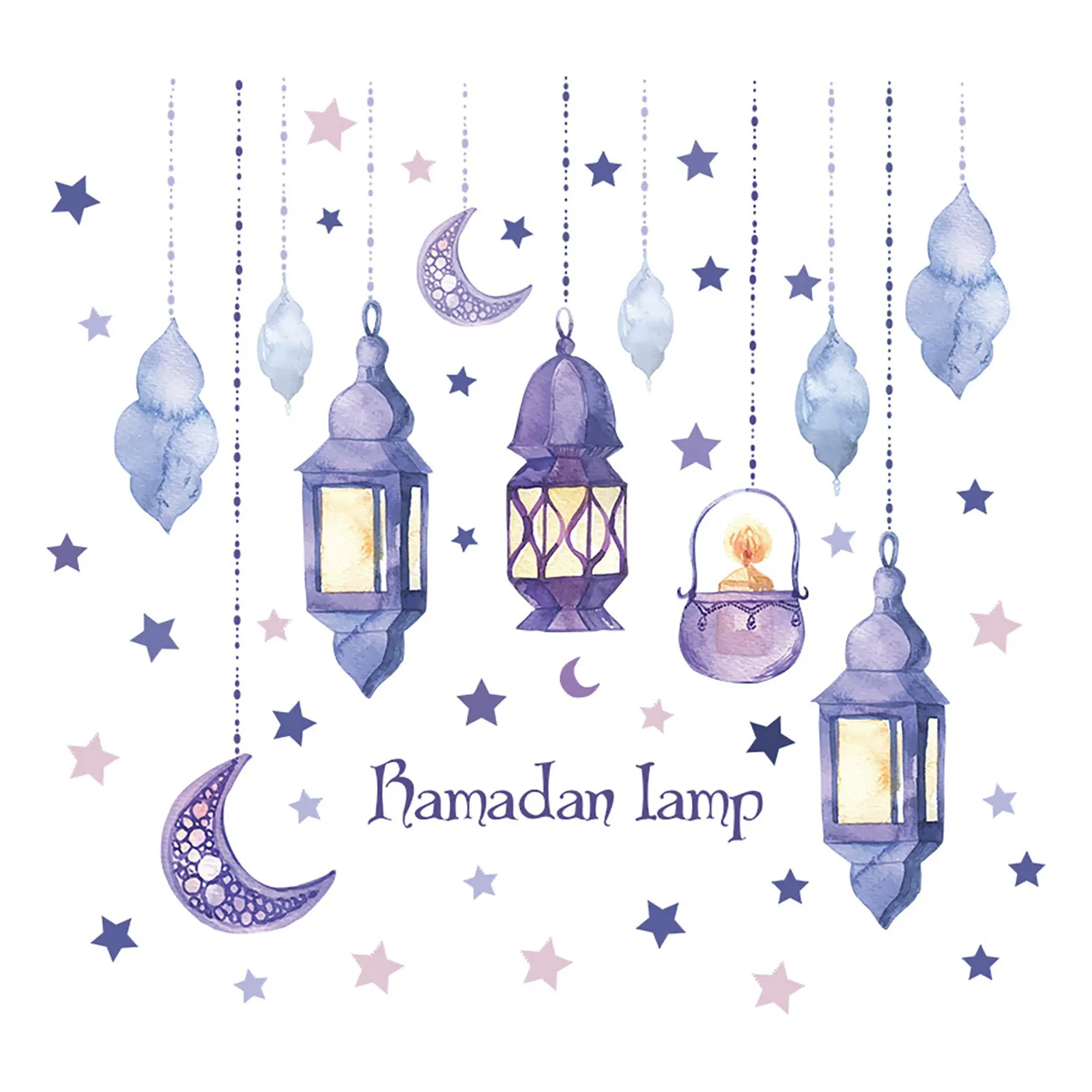 Diy Creative Ramadan Stickers Ramadan Festival Moon Castle Building ...