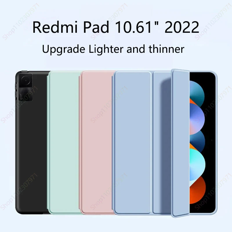 For XIAOMI Redmi Pad 10.61" 2022 Flip Stand Silicone Protective Cover ...