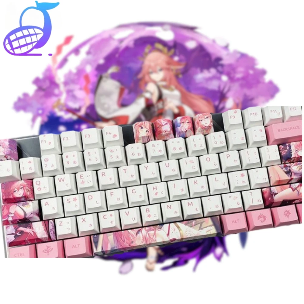 Anime-Game-Character-Kawaii-Keycaps-Cartoon-Style-Mechanical-Keyboard ...