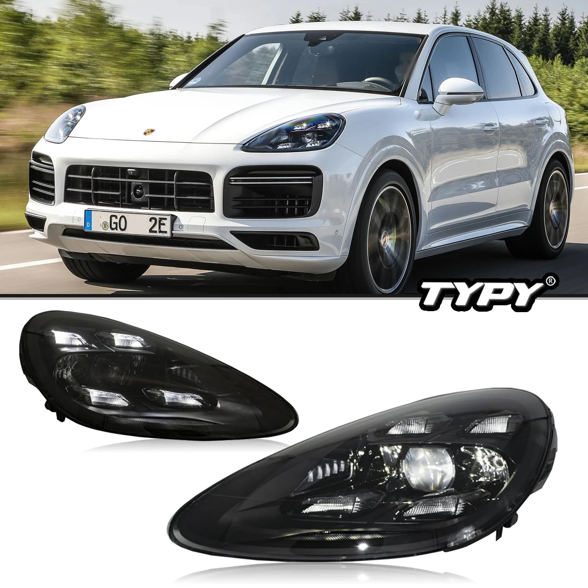 TYPY-Car-Light-For-Porsche-Cayenne-Headlight-958-1-2011-2014-Full-LED ...