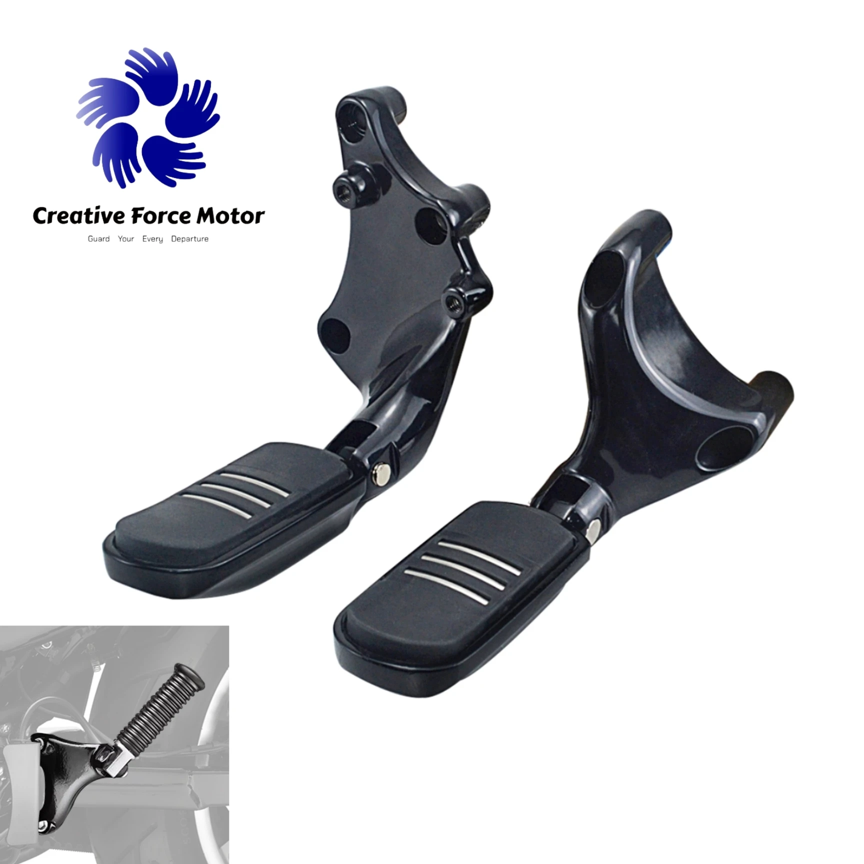 Motorcycles-Pedal-Rear-Passenger-Foot-Pegs-Mount-Bracket-Footrests-For ...