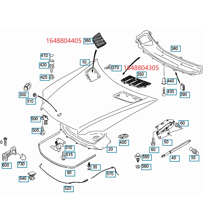 Other Parts & Accessories - Front Hood Vents Grille Cover Trim For ...