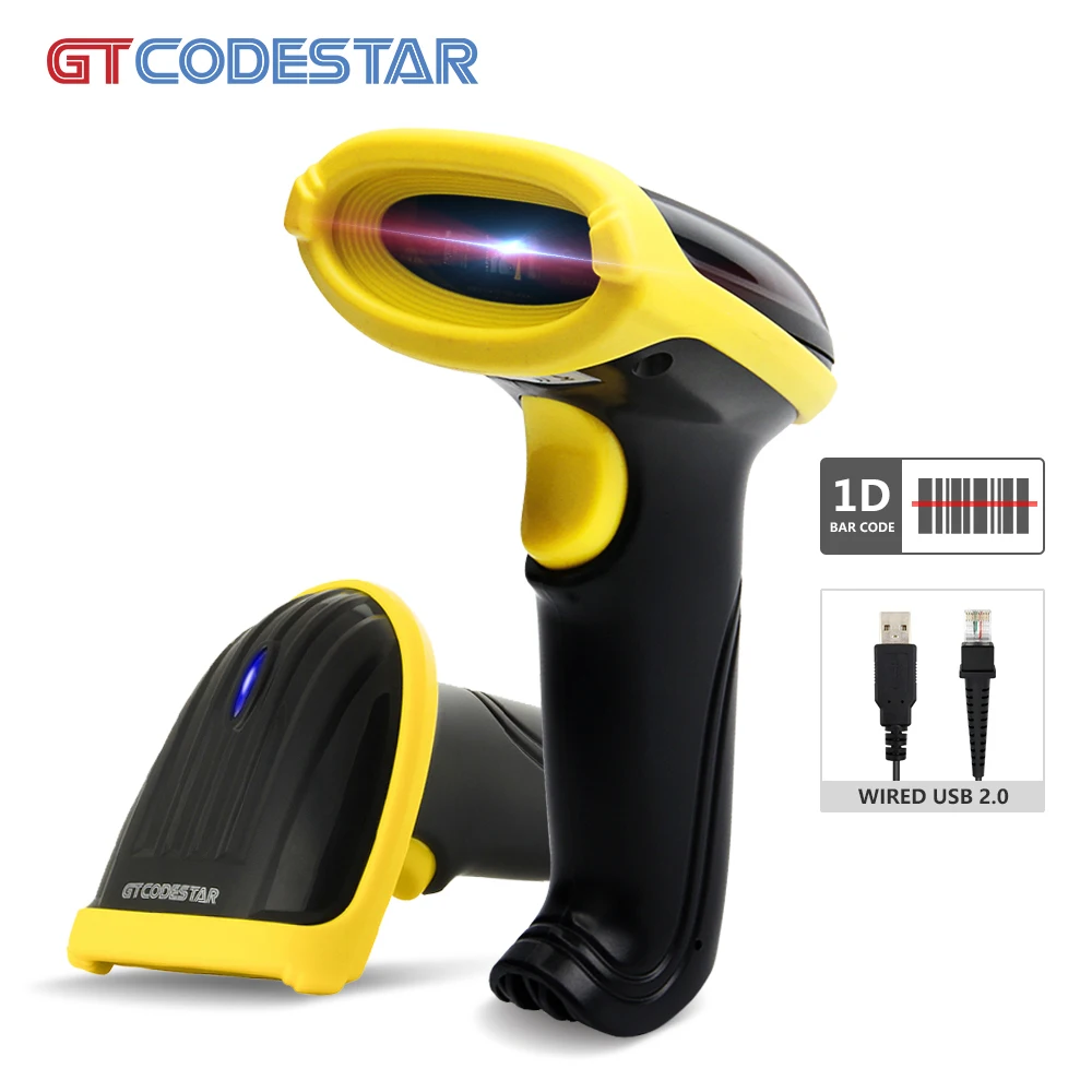 GTCODESTAR-M-3100-Bar-Code-Reader-Handheld-1D-Wired-Laser-Barcode ...