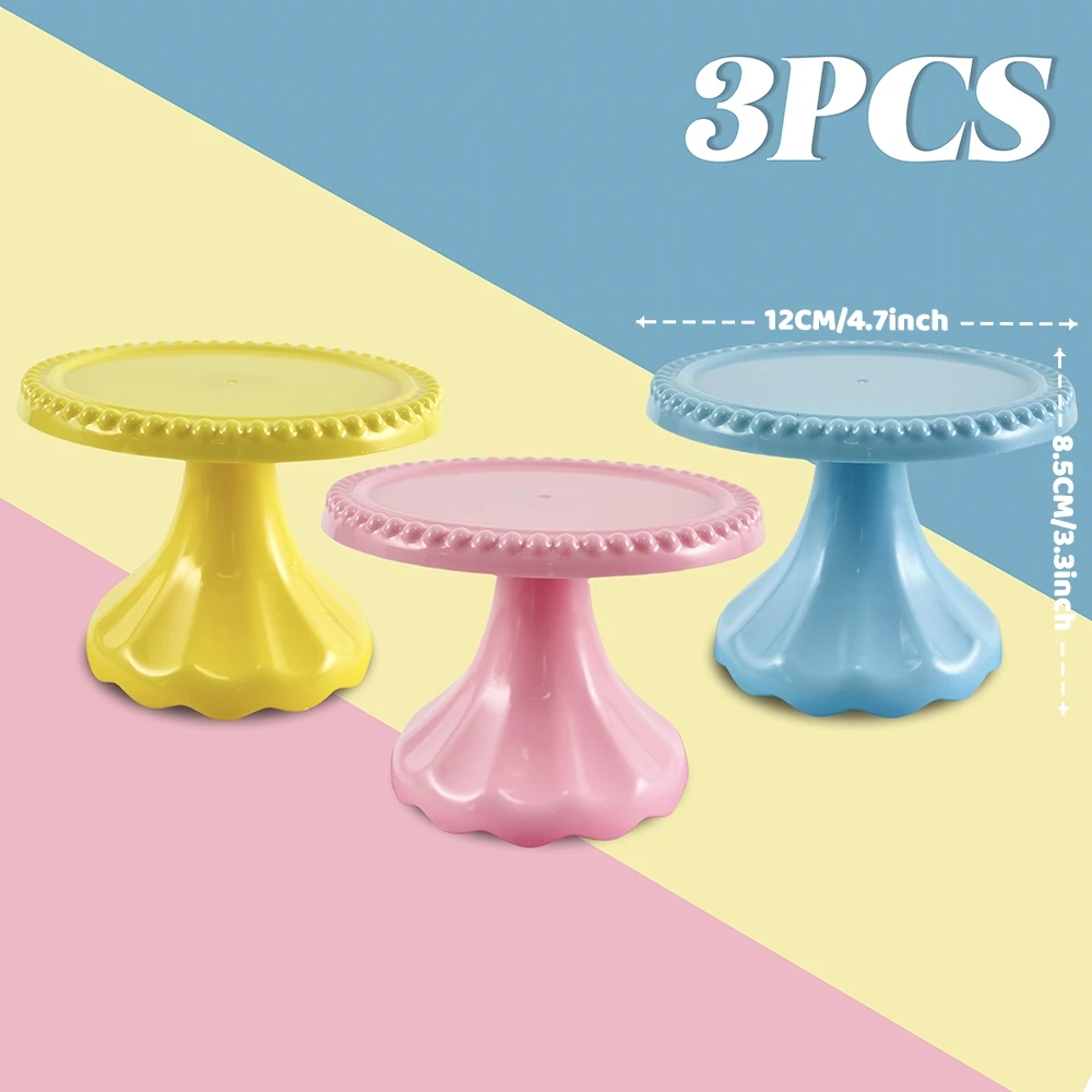 Set-Van-3-Stuks-Mini-Cupcake-Stand-Plastic-Cupcake-Houder-Serveerschaal ...