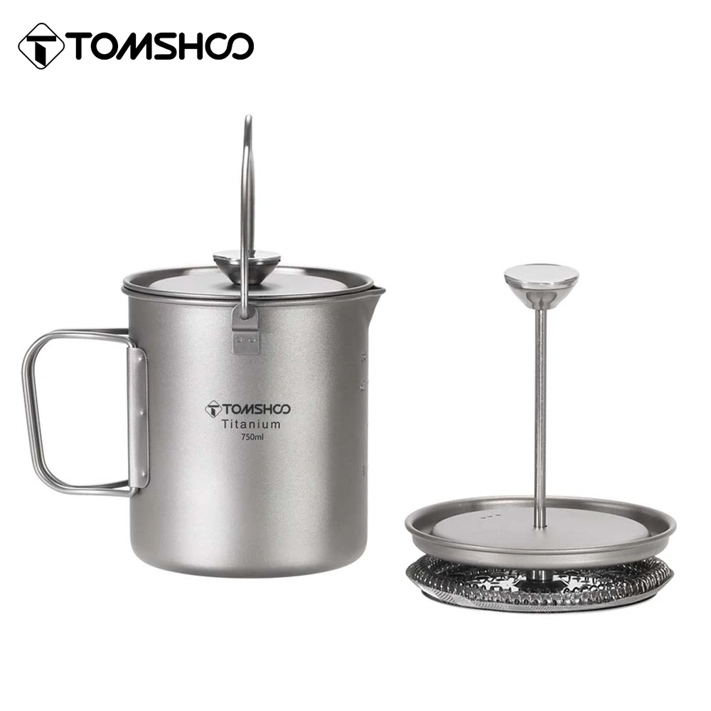 Tomshoo-750ml-Camping-Coffee-Pot-Titanium-Coffee-Maker-French-Press-Pot ...